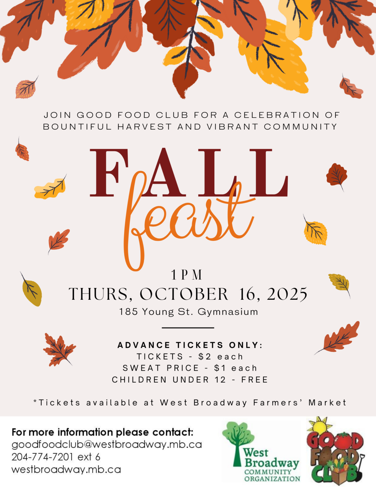 Join Good Food Club for a Fall Feast - Oct 16! – West Broadway ...