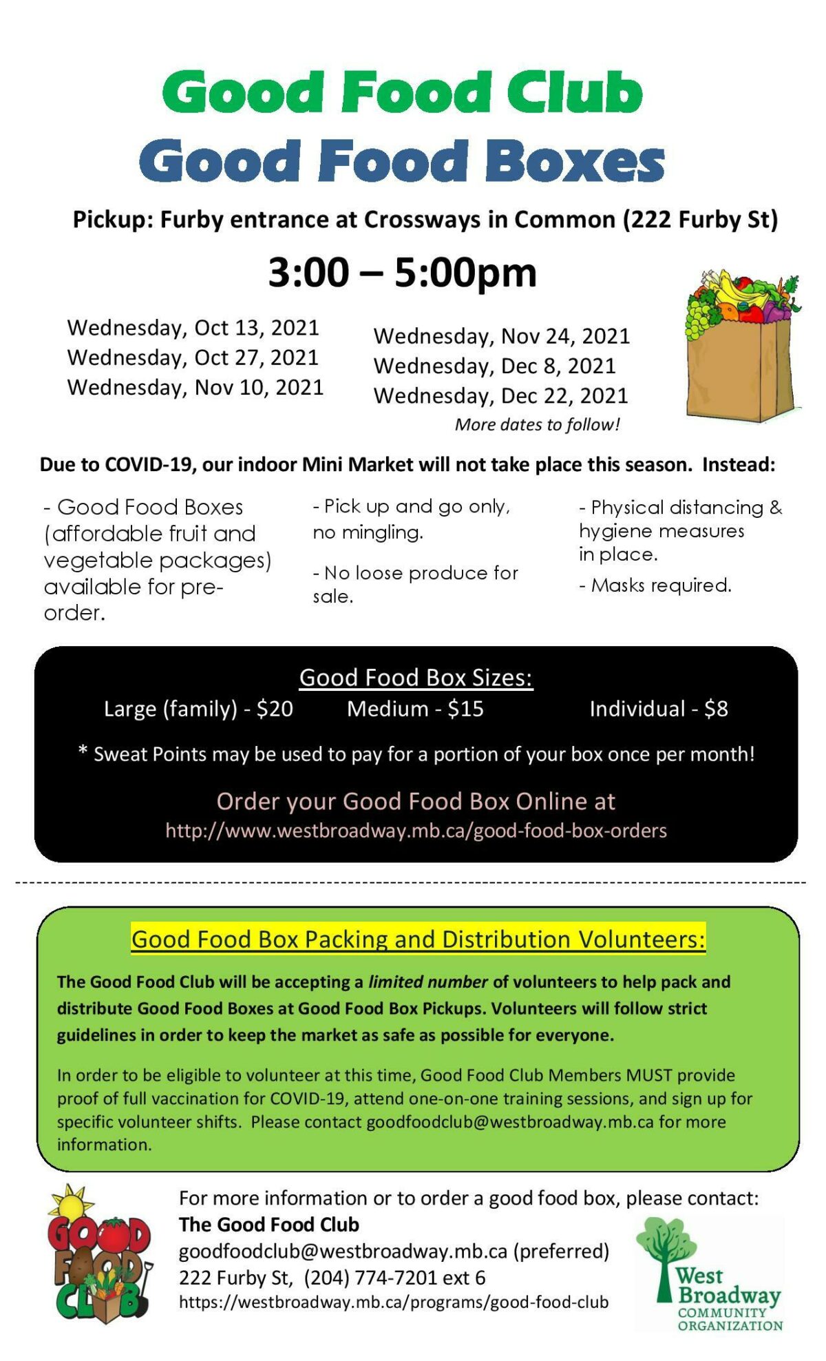 Good Food Box Pickup – West Broadway Community Organization