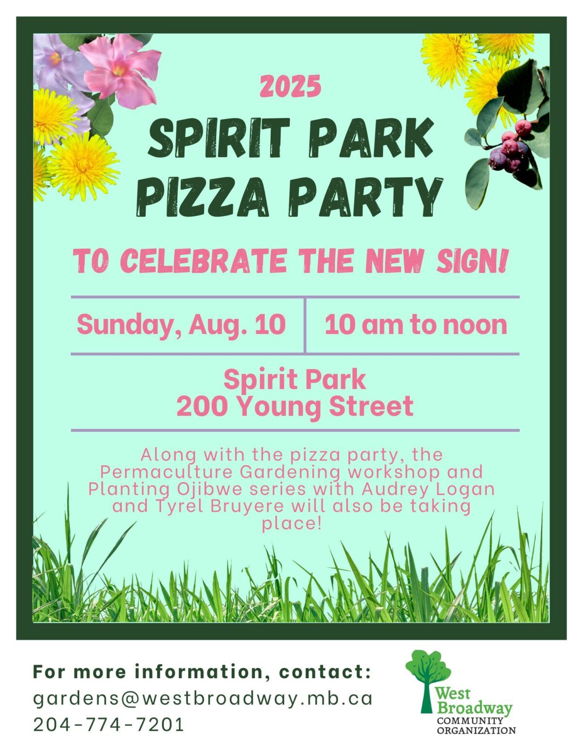 Spirit Park Pizza Party 2025 – West Broadway Community Organization