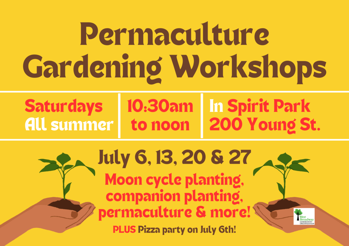 Permaculture Workshop with Audrey @ Spirit Park July 20 2024 – West Broadway Community Organization