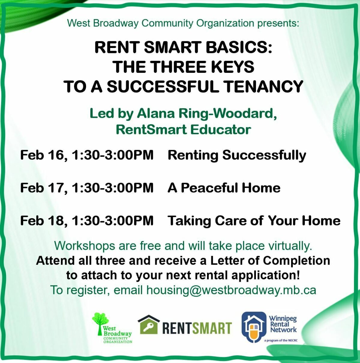 February Rent Smart Workshop Series – West Broadway Community Organization