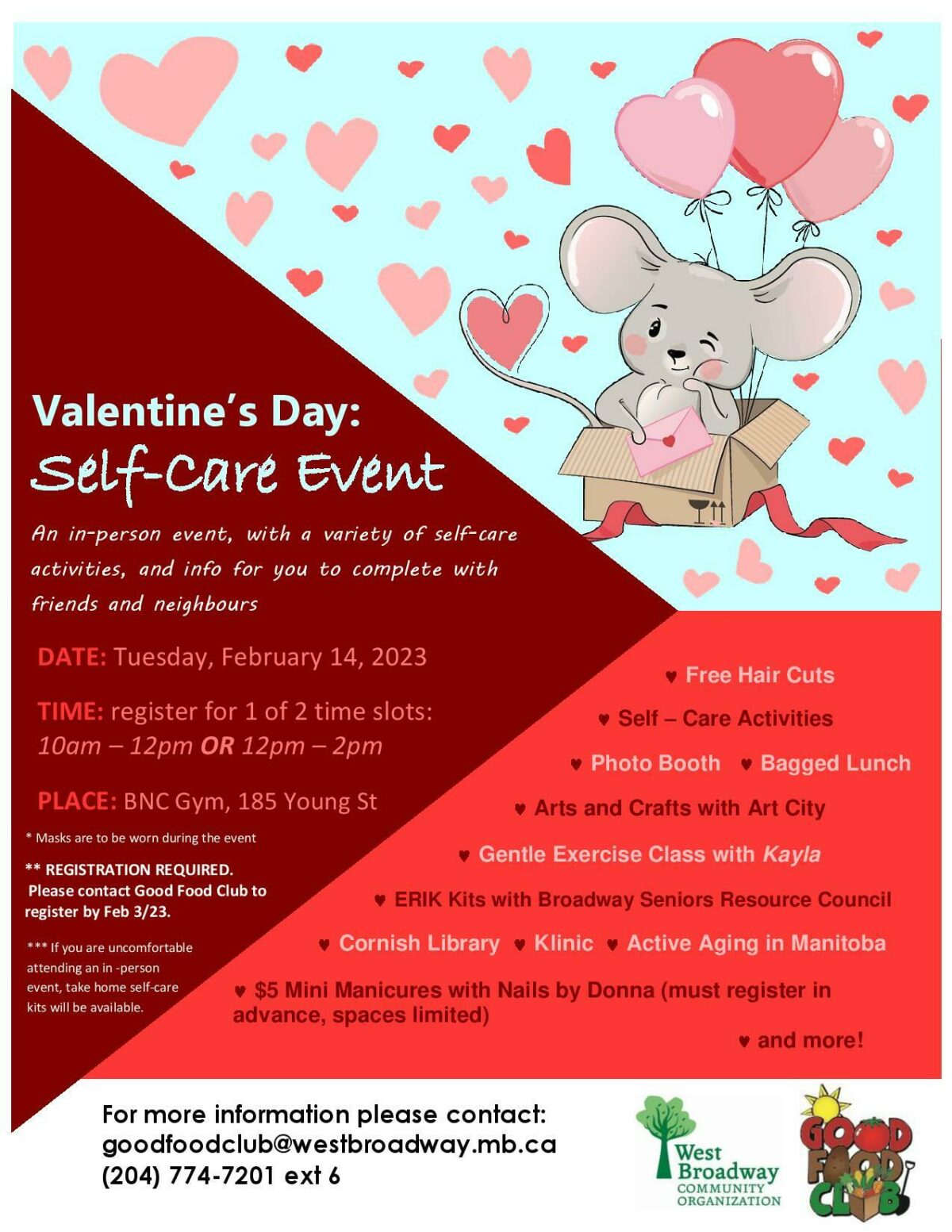 Good Food Club's Valentine's Day Self-Care Event – West Broadway Community Organization