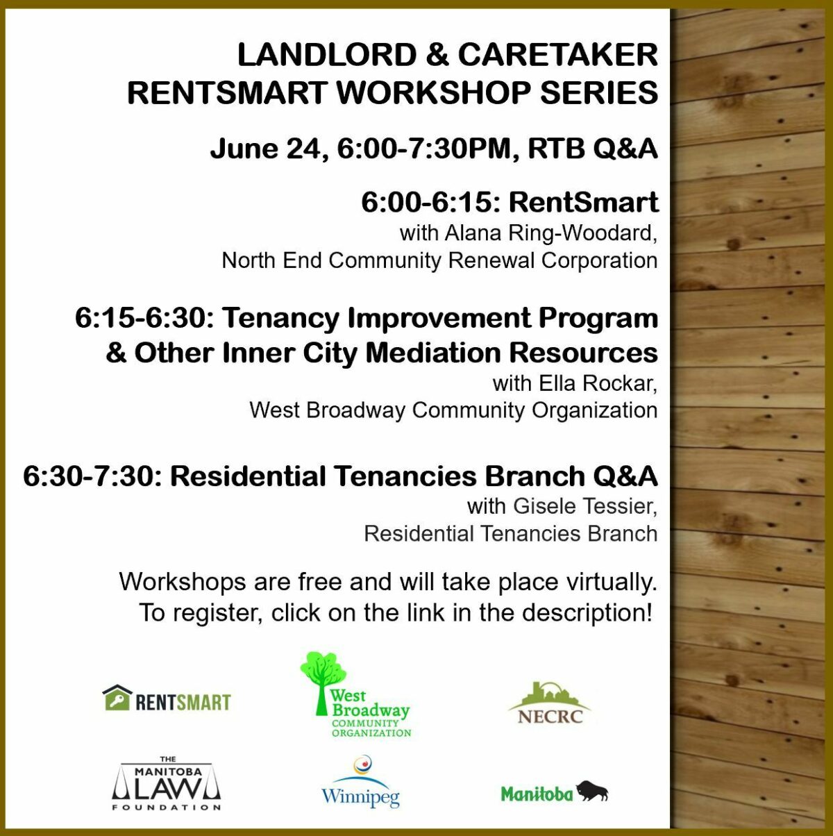 Landlord & Caretaker RentSmart Workshop Series – West Broadway ...
